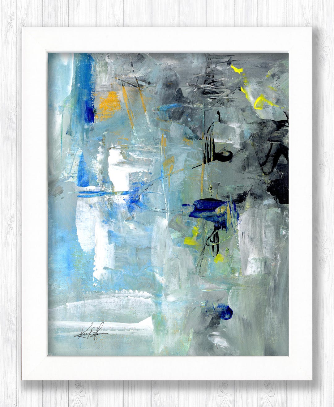 Framed Original Abstract Painting, Abstract Art Abstract Connections 1 ...