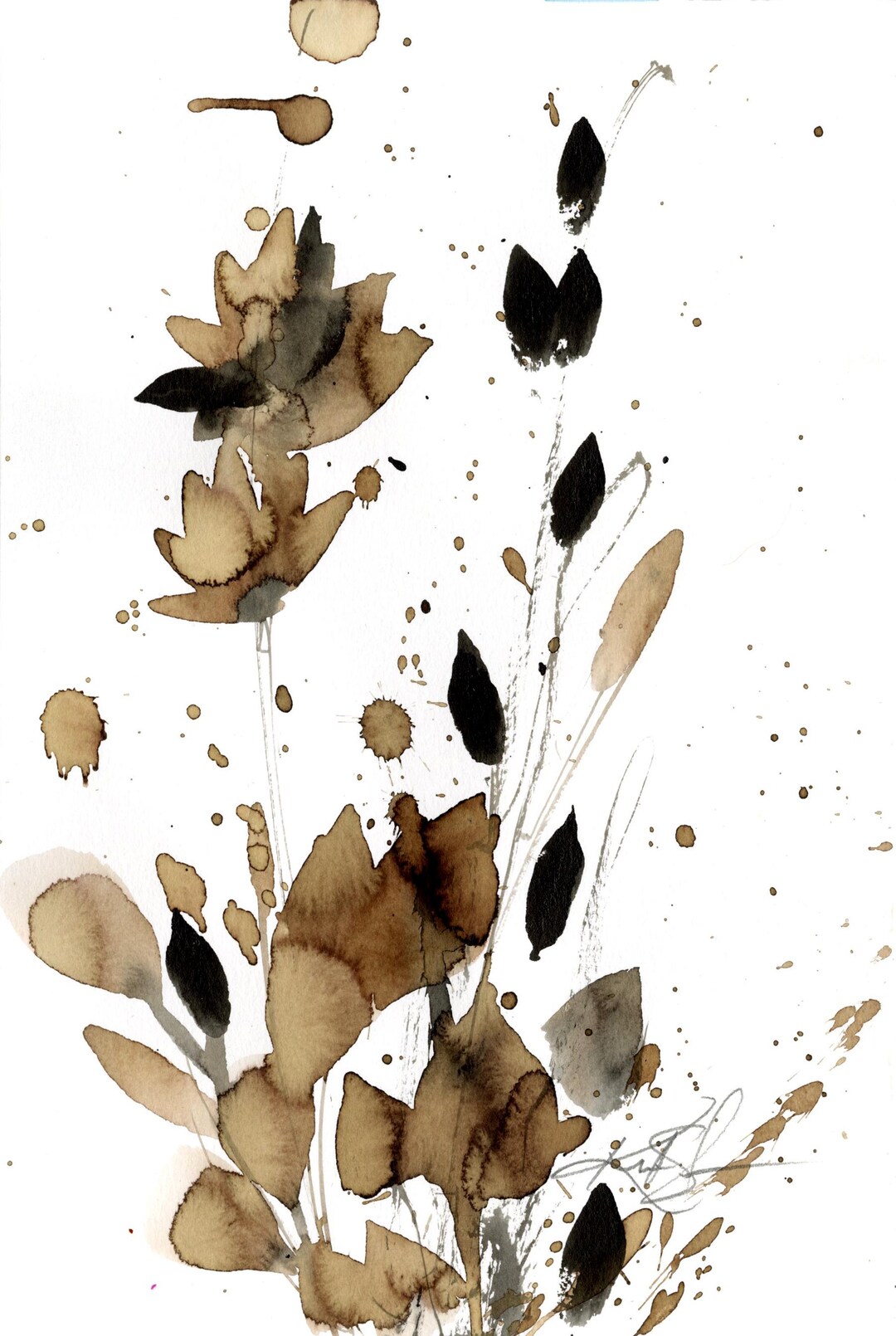 Original Watercolor Floral Painting, Meadow Flower Art, Affordable ...
