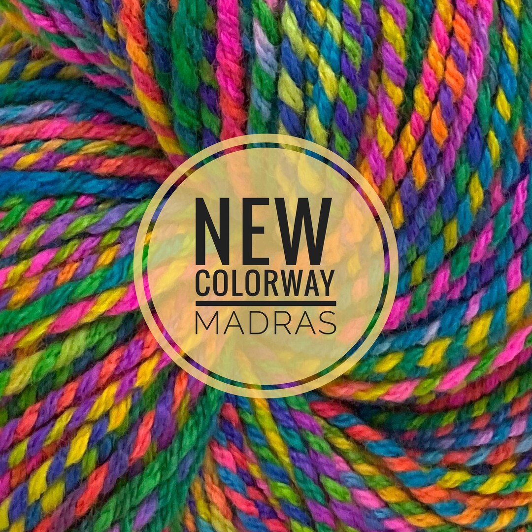 Wool-tone Bulky, 5 Colorways, Variegated 100% Wool, Hand-spun, Hand ...