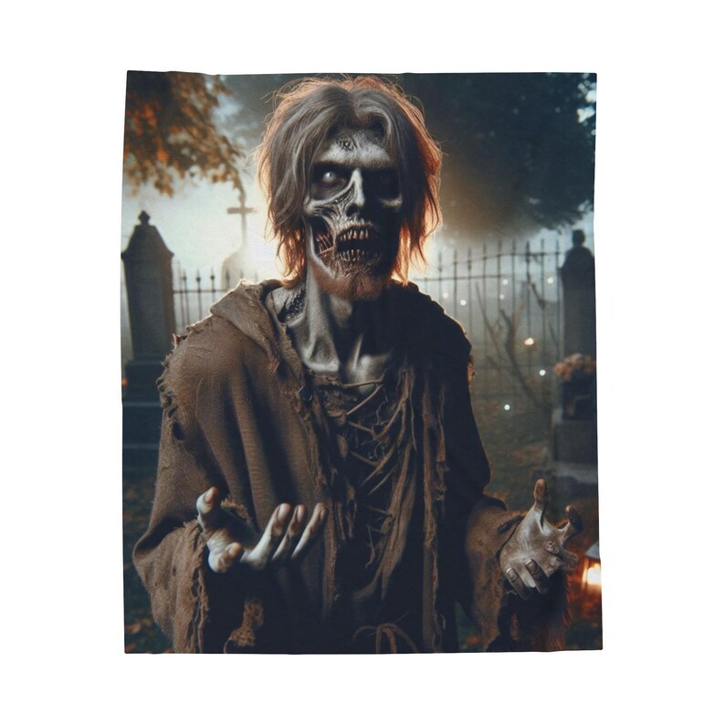 Creepy Zombie Undead Halloween Velveteen Plush Blanket 2 Sizes - Etsy