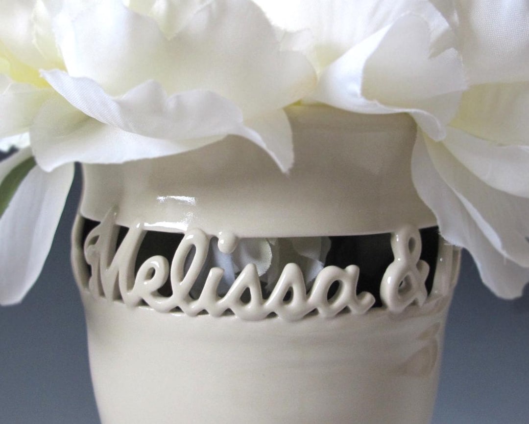 Two Names Only • Personalized Couple's Vase • Wedding Vase ...