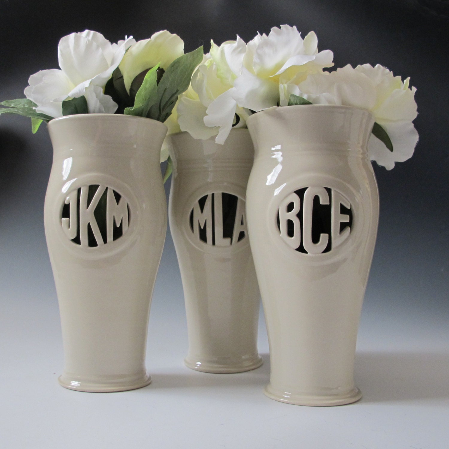 Custom Monogram Vase Personalized Wedding Anniversary - Etsy