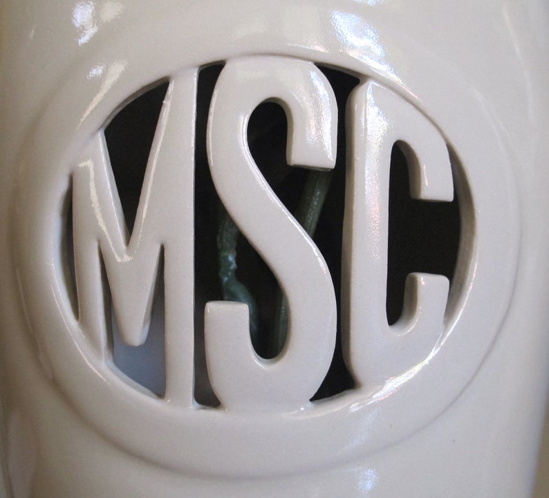 Custom Monogram Vase Personalized Wedding Anniversary | Etsy