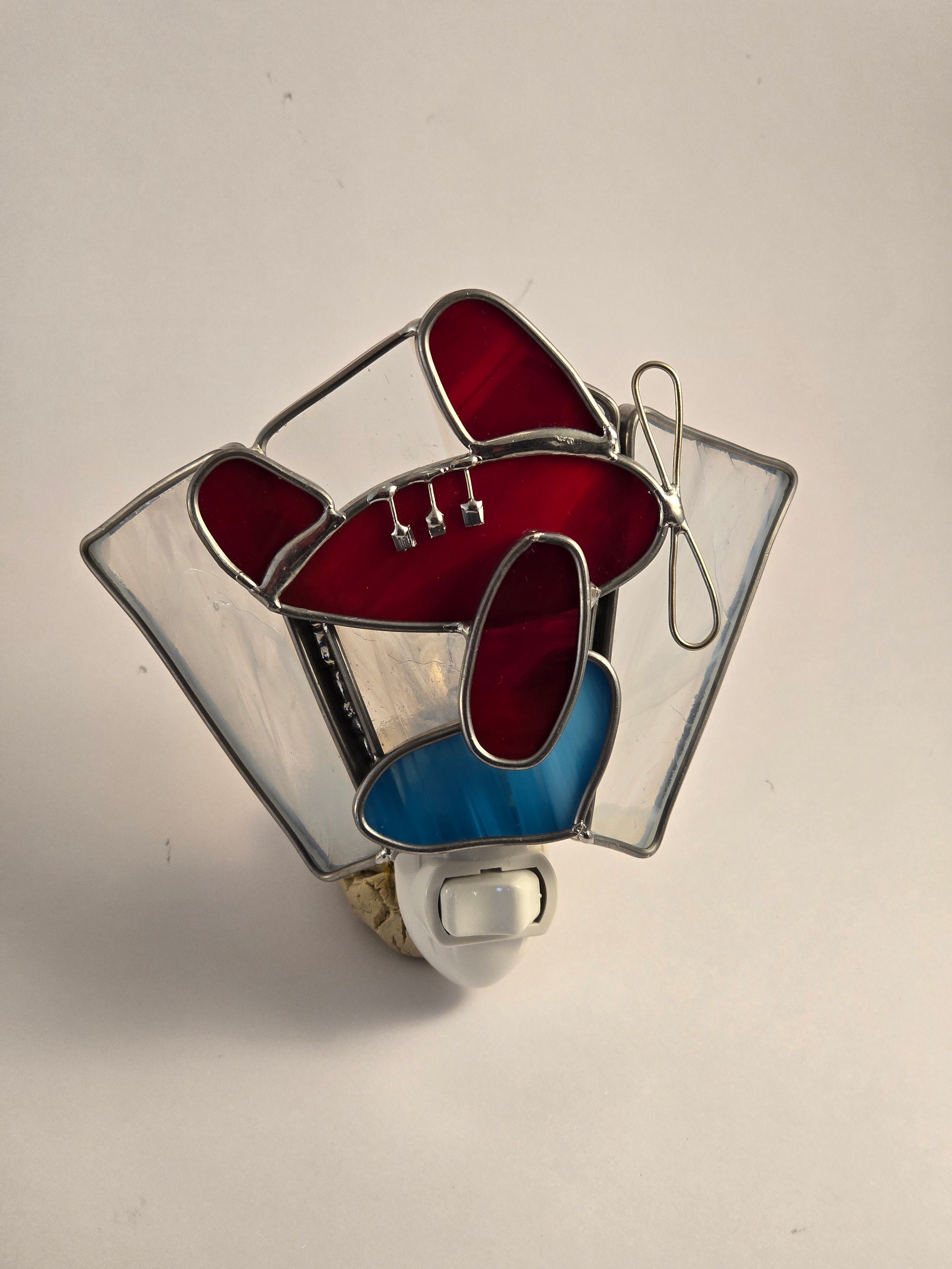 Red Airplane Stain Glass Night Light - Etsy