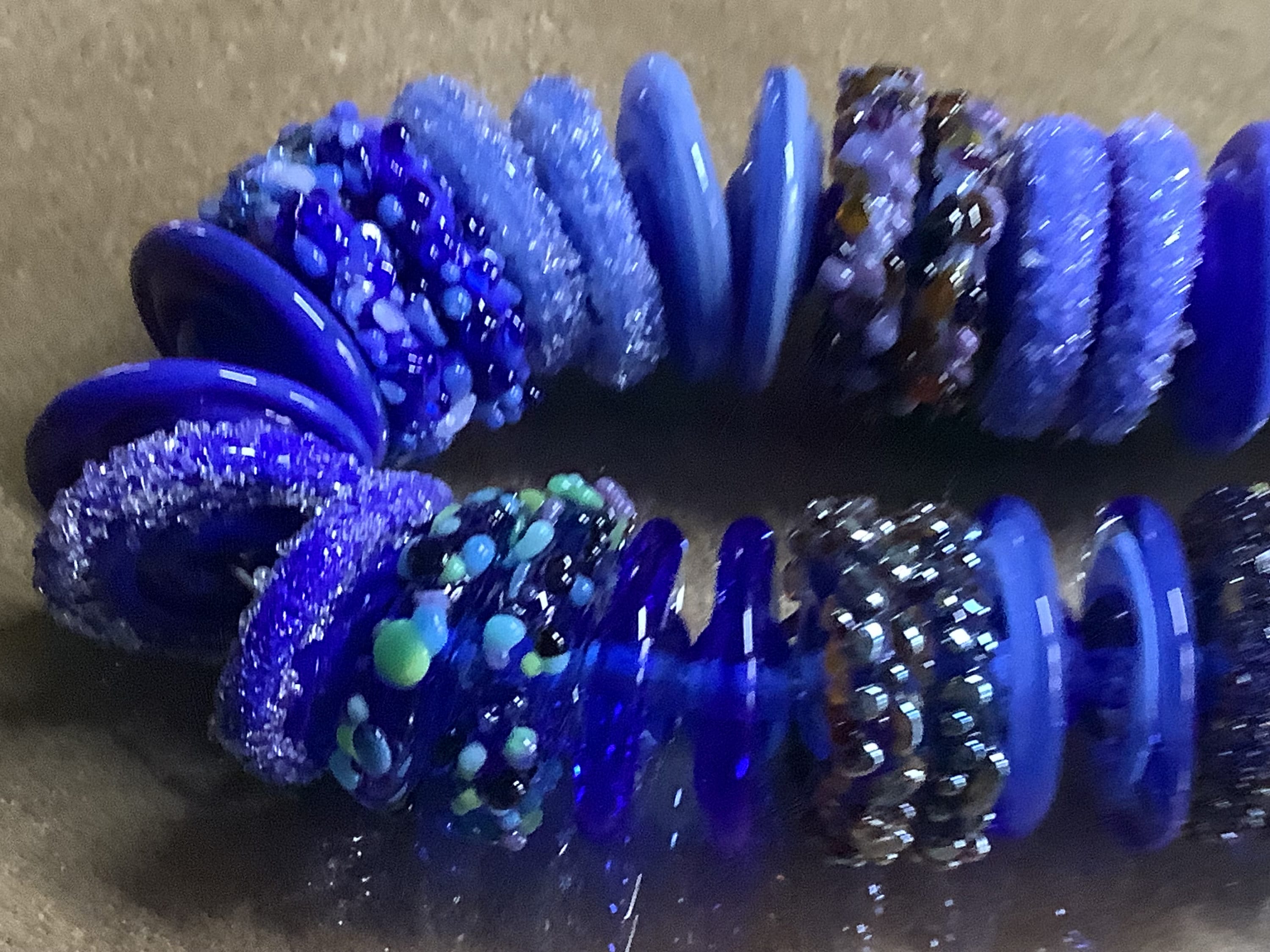 Shades of Blue Handmade Lampwork Glass Beads Rustic Beads Handmade ...