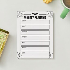 Spooky Weekly Planner - Editable Canva Template - Etsy