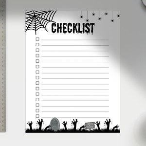 Spooky Checklist | Simple Checklist | Digital Download | Editable ...