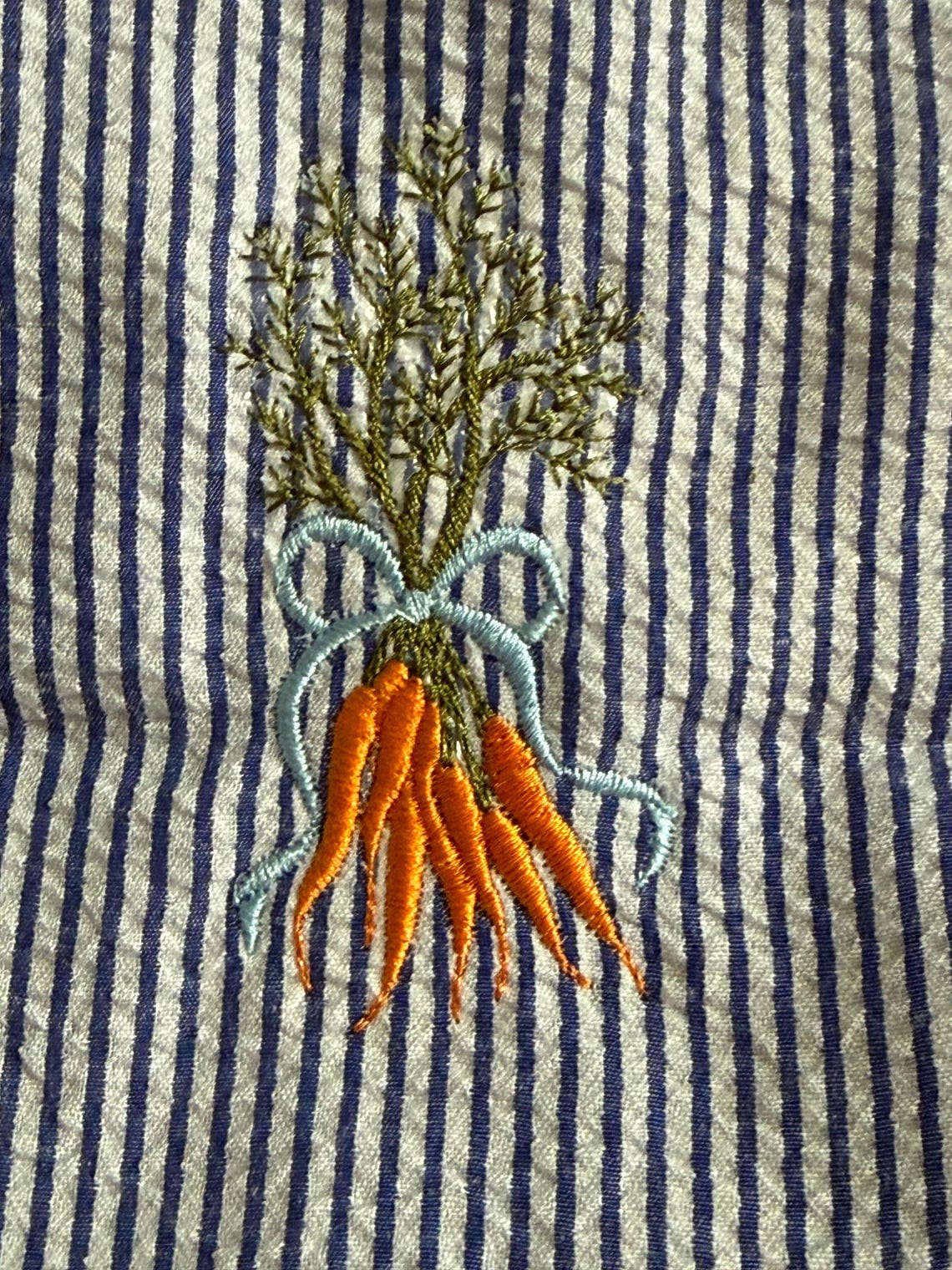 Embroidered Peter Rabbit Wreath Sash | Blue Seersucker Easter Decor - Etsy