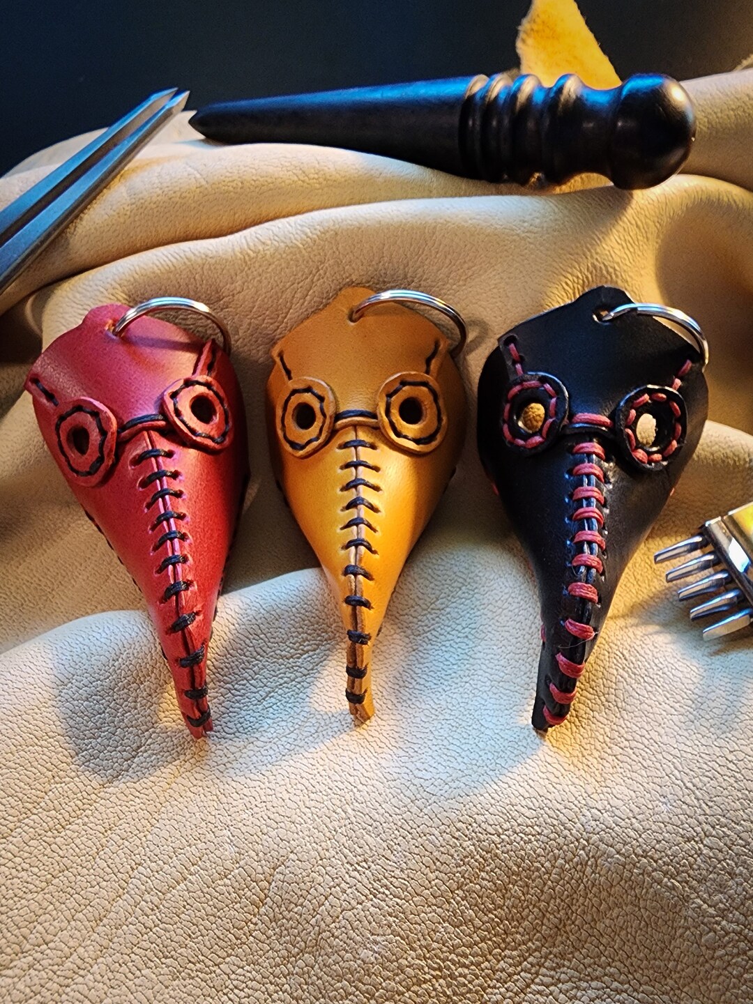 Plague Mask, Plague Dr. Mask, Key Chain, Plague Mask Key Chain, Key Fob ...