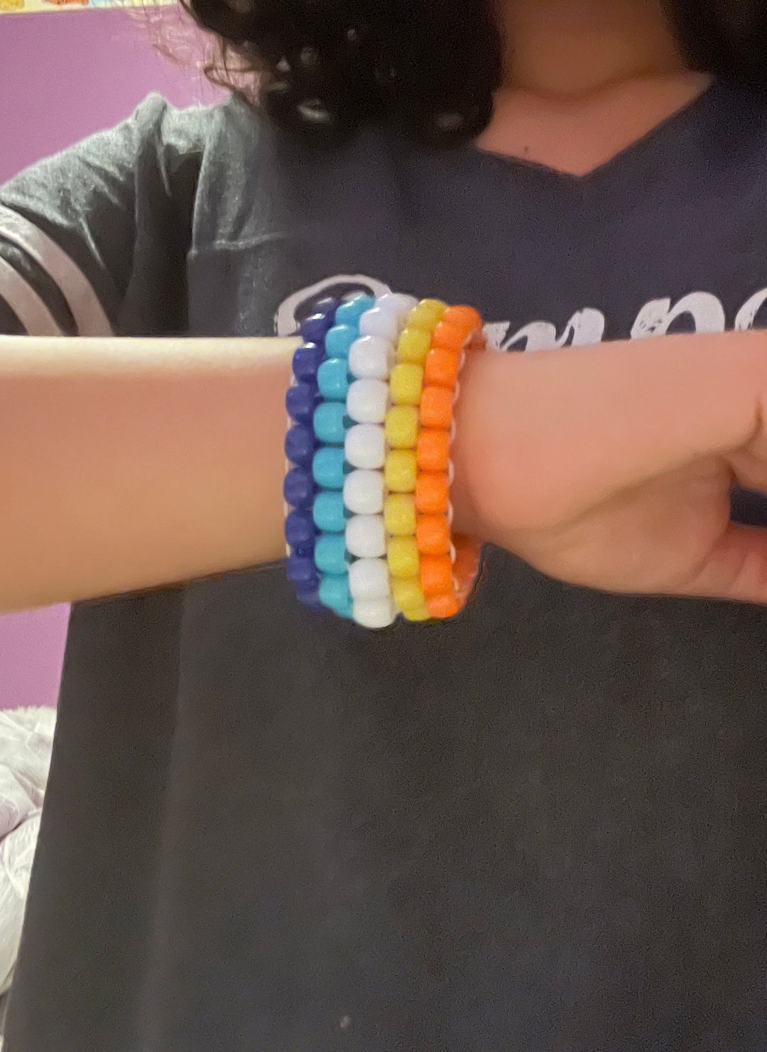 Aroace Pride Flag Beaded Bracelet - Etsy