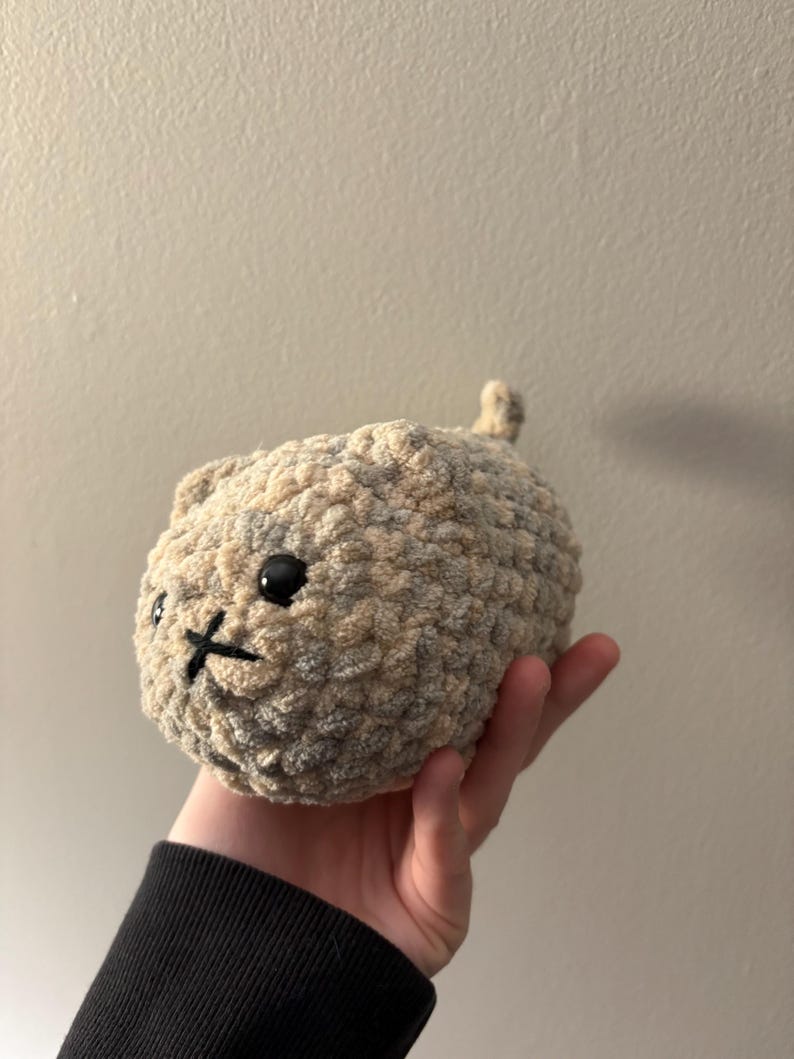 Crochet Loaf Cat Plushie, Handmade Amigurumi, Cat Lover Gift, Kawaii ...