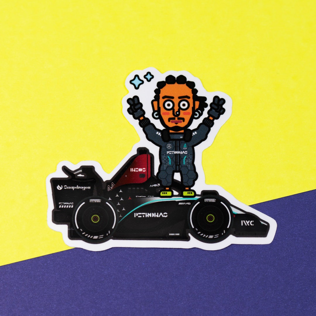 Sir Lewis Hamilton W15 Victory Win Pose F1 Sticker Decal for Notebooks ...