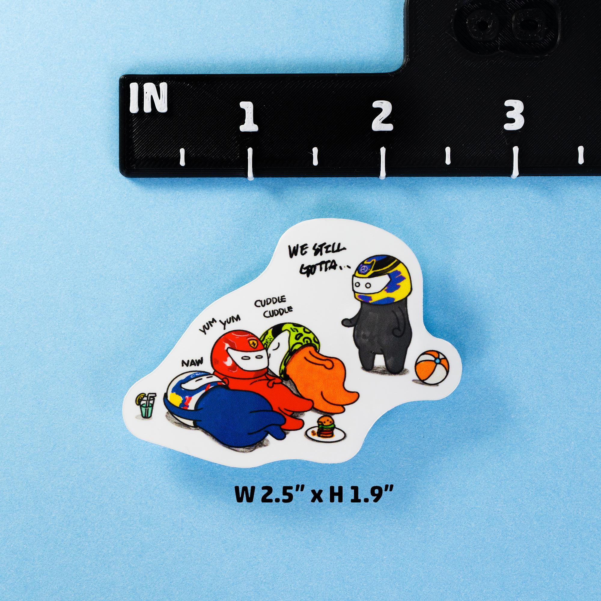 F1 Chubbies Formula 1 Sticker Summer Break Vibes Motorsport Racing ...