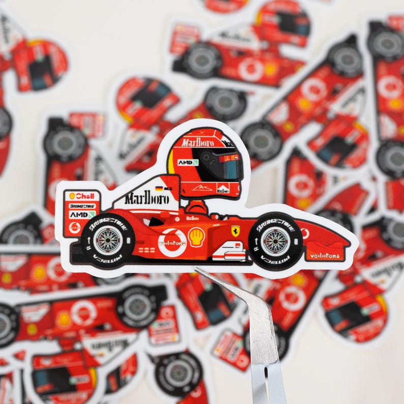 Michael Schumacher F1 Sticker | Driver and Race Car | Motorsports ...