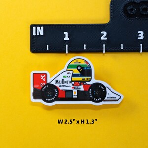 Ayrton Senna F1 Sticker | Driver and Race Car | Motorsports ...