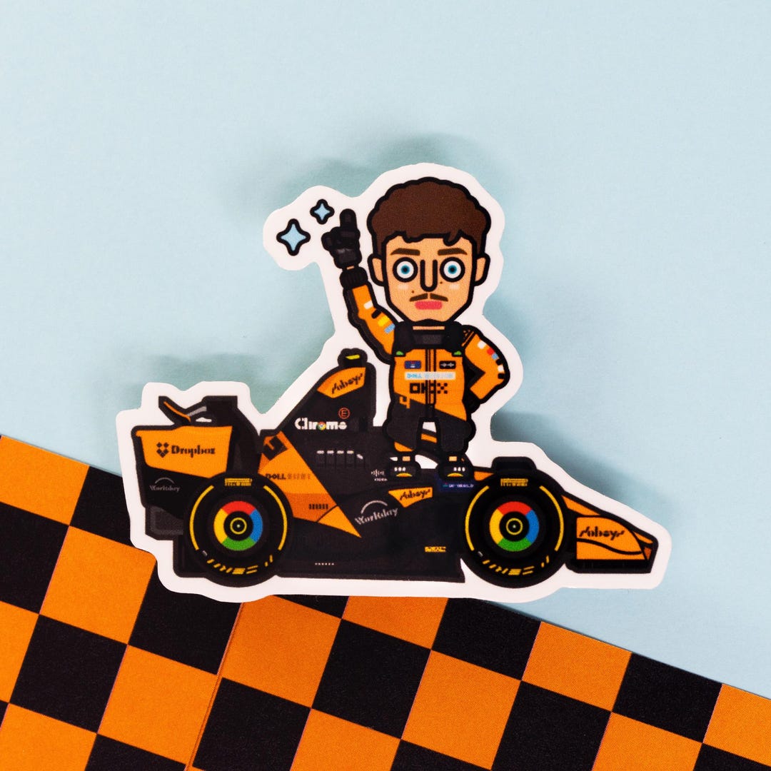 F1 Lando Norris Sticker | Victory Sticker and Car | Cute F1 Waterproof ...