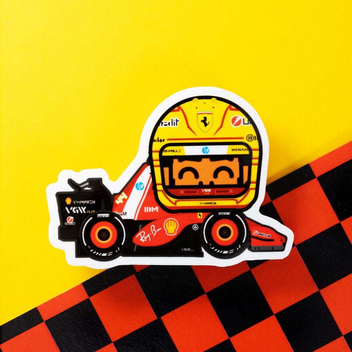 Lewis Hamilton 2025 New Season / Team Sticker | Driver Helmet With Face ...