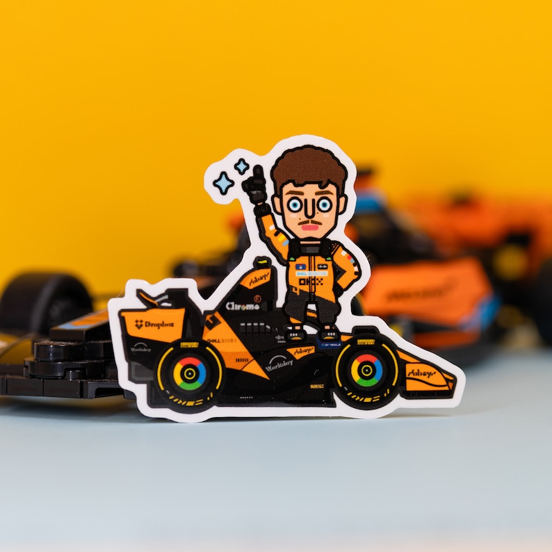 F1 Lando Norris Sticker Victory Sticker With Mclaren for Notebooks ...