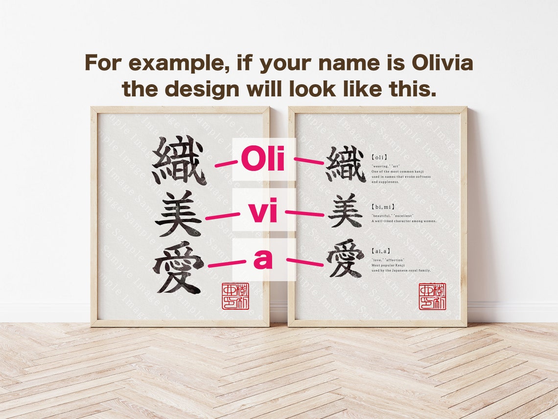 Your Name in Japanese Calligraphy, Personalized Japanese Name, Japanese ...