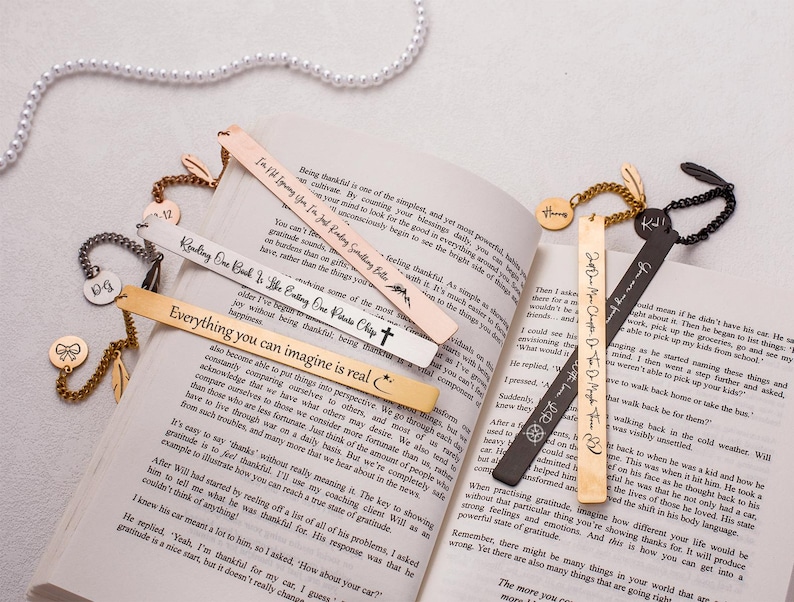 Engraved Metal Bookmark,gift for Readers,personalized Bookmark,custom ...