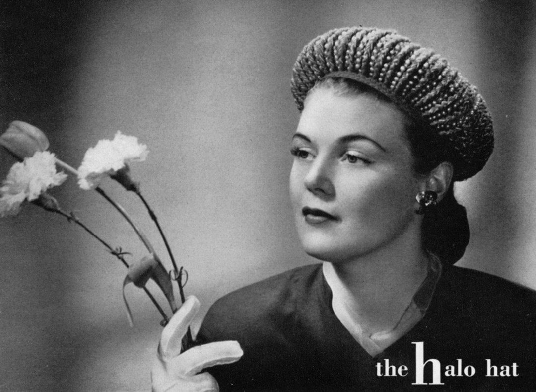 The Halo Hat, Vintage Crochet Hat Pattern - Circa 1940 - PDF Ebook - Etsy