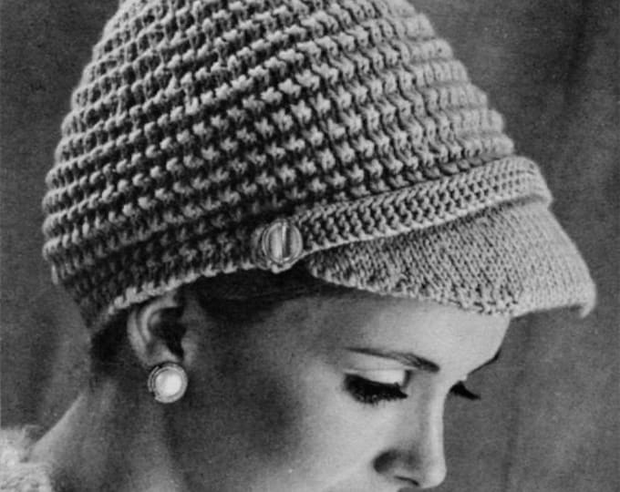 Ladies Peaked Hat 1960s Hat Pattern Vintage Knitting PDF - Etsy