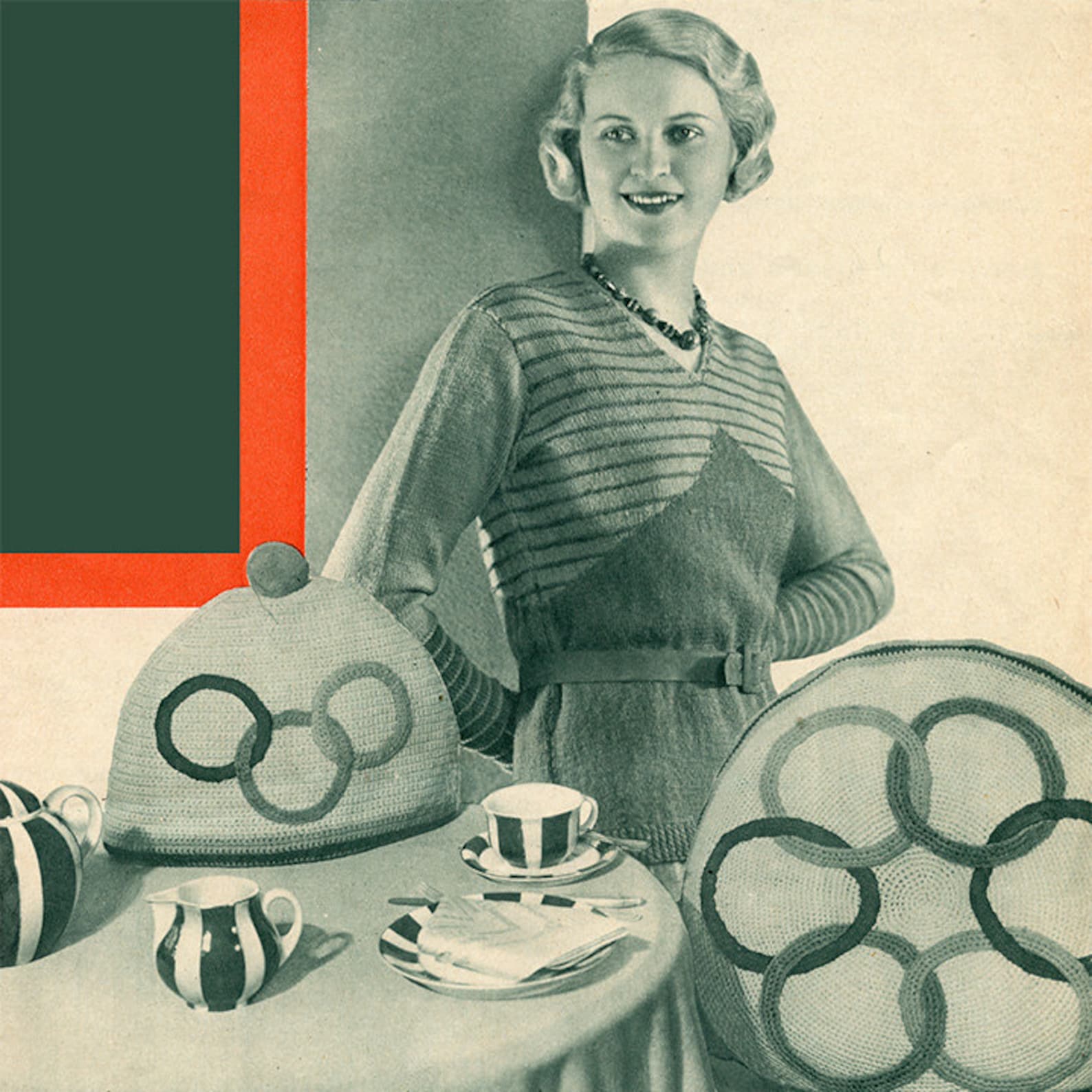 German Vintage Knitting Patterns - 1930s - Hats, Sweaters, Housewares ...