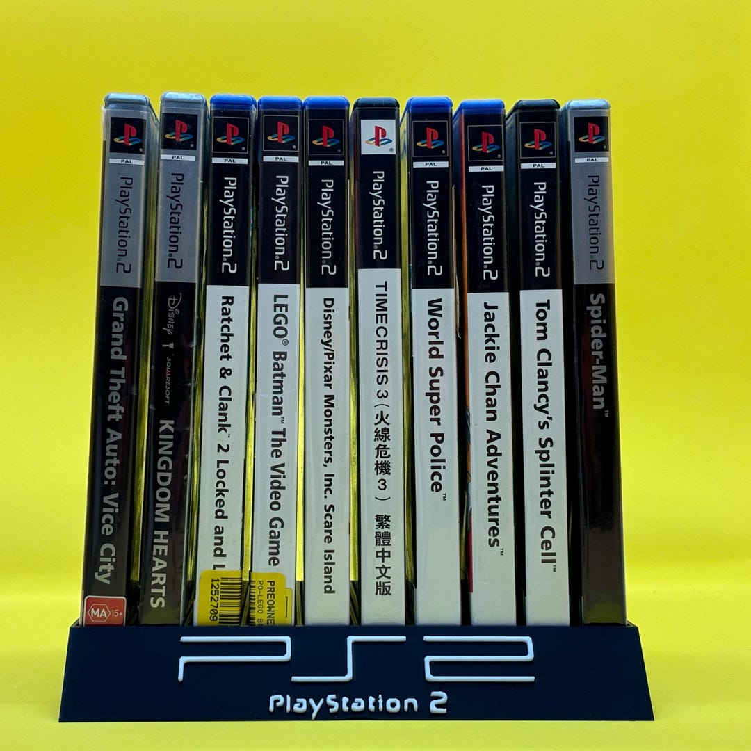 Sony Playstation 2 PS2 Game Holder Display PS2 Game Stand Game Storage ...