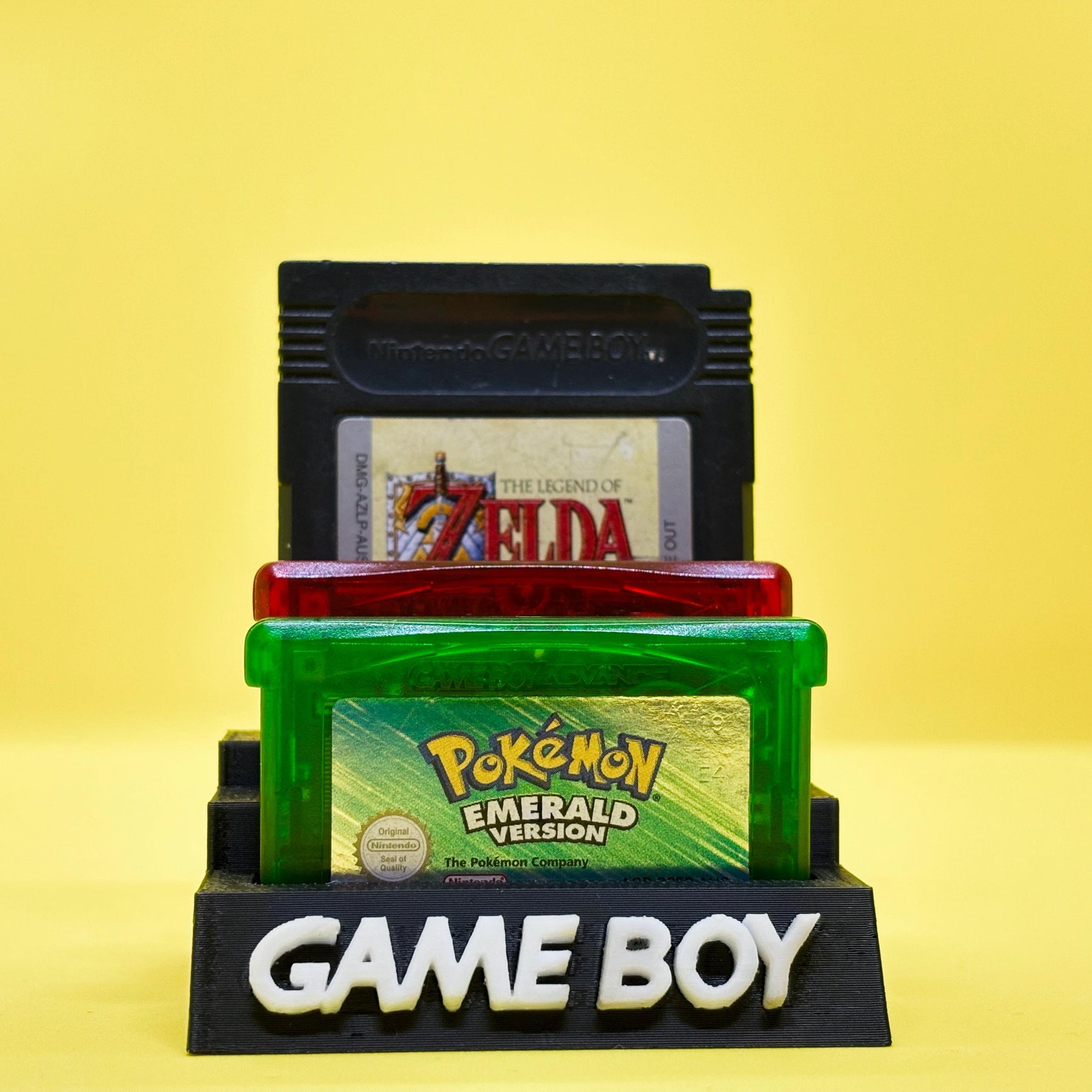 Gameboy Classic GBA Game Storage Display Stand Game Cartridge Black ...