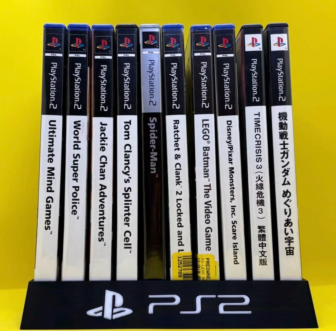 Sony Playstation 2 PS2 Game Holder Display PS2 Game Stand Game Storage ...