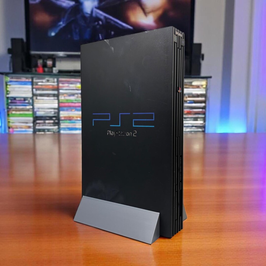 Sony Playstation 2 Vertical Console Stand Display Holder for PS2 Silver ...