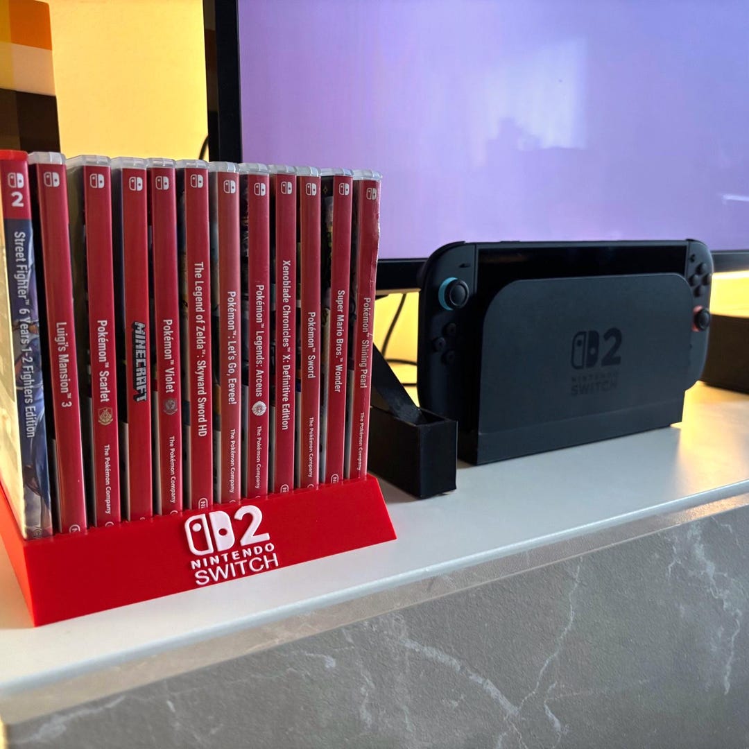 Nintendo Switch 2 Game Display Holder Red and White Hold 12 Games for ...