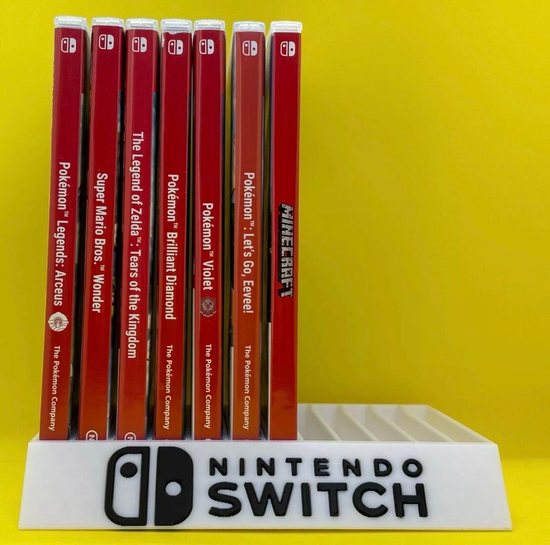 White Nintendo Switch Game Organiser Storage Display Holder for Games ...