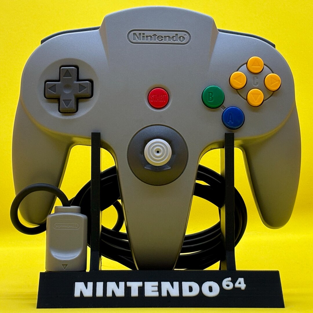 Nintendo 64/N64 Controller Holder Display Stand Wired Organiser Black ...