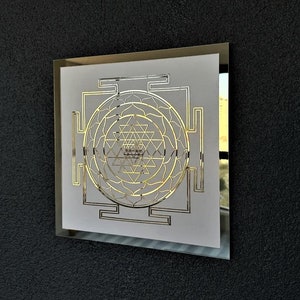 Sri Yantra Wall Art, Sacred Geometry Wall Decor, Golden Sacred ...