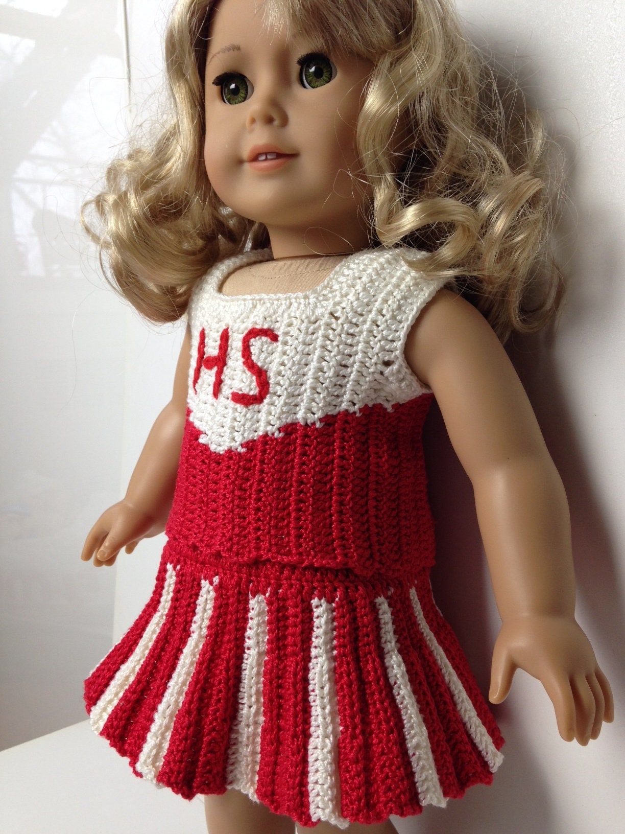 CHEERLEADER Cheer Leader Crochet Pattern for 18 Inch Doll AG American ...