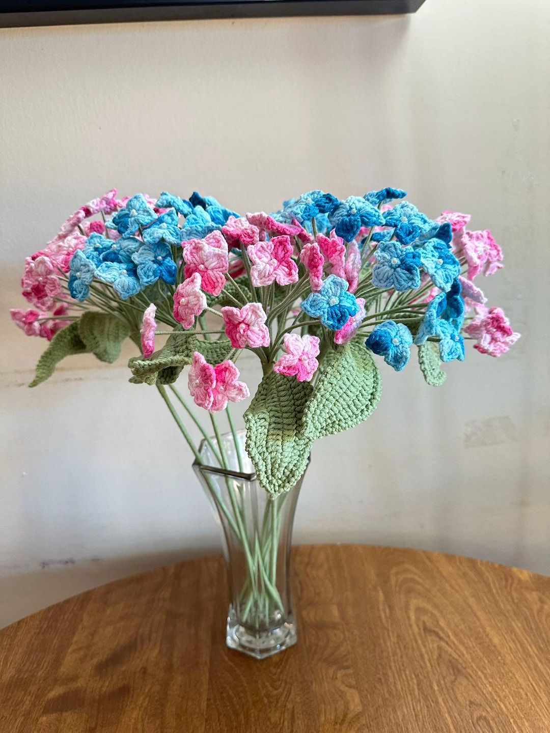 Handmade Crocheted Hydrangea Bouquet, Floral Home Decor - Etsy