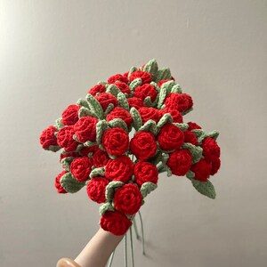 Handmade Crochet Miniature Spray Roses Bouquet, Flower Bouquet, Home ...