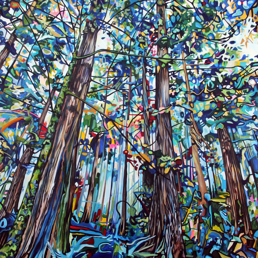 PAPER PRINT Kaleidascope Forest Square 19 Artwork by - Etsy