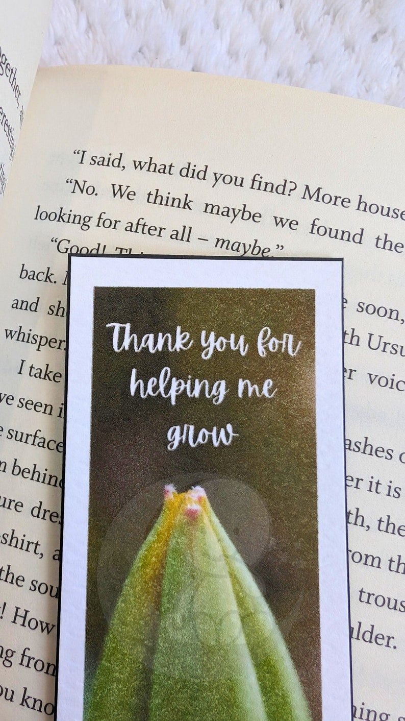Thank You for Helping Me Grow Teacher Bookmark End of Year Teacher Gift ...