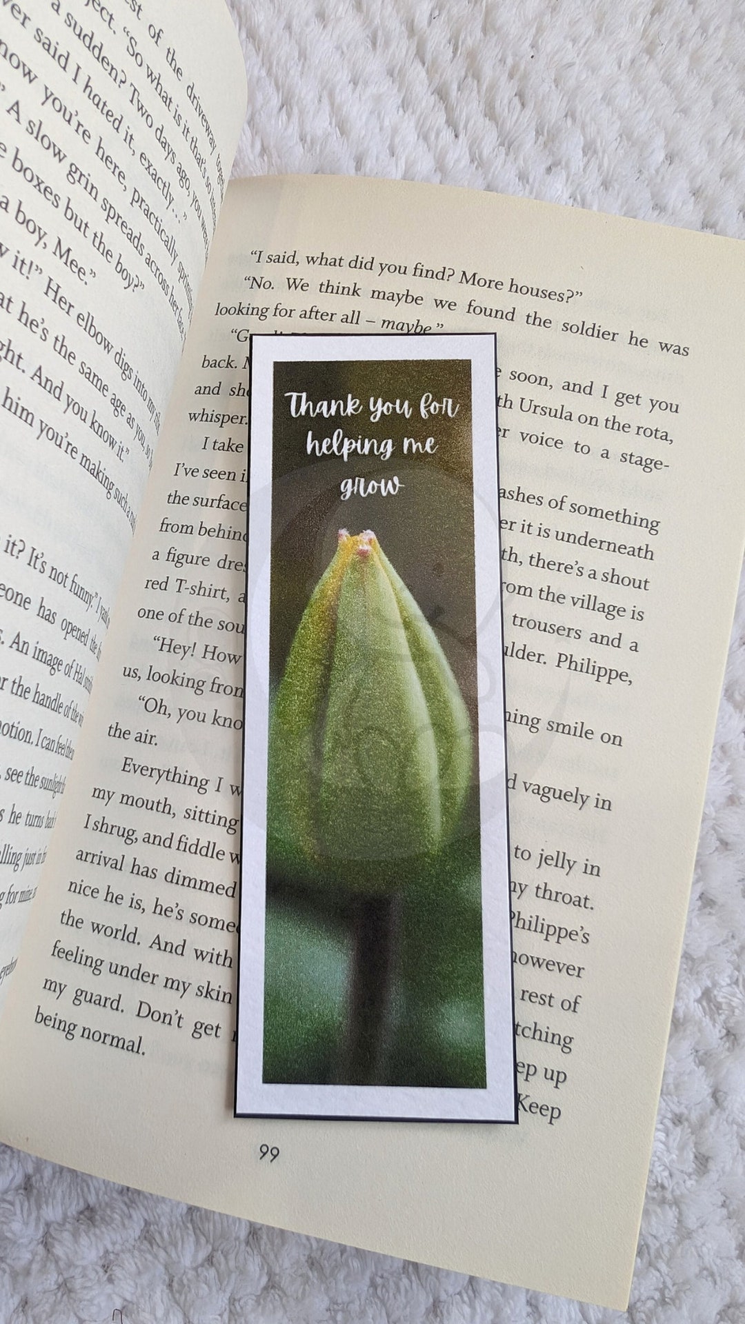 Thank You for Helping Me Grow Teacher Bookmark End of Year Teacher Gift ...