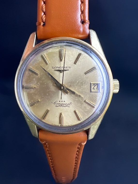 Longines Conquest automatic watch ref 904635 gold vis… - Gem