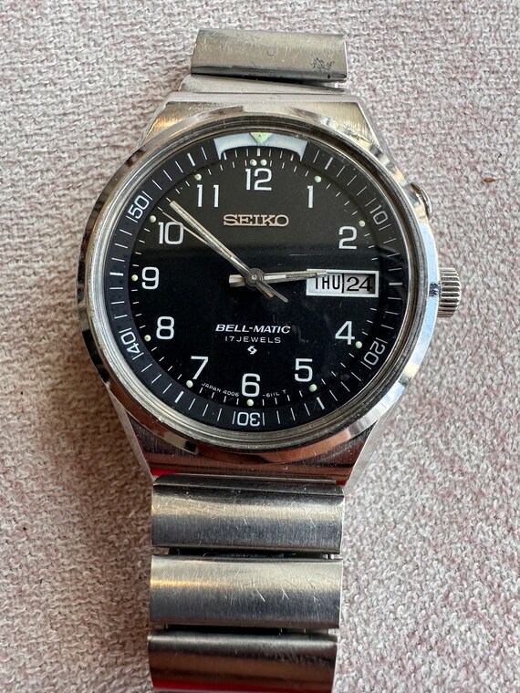 Vintage Seiko bell Matic alarm 36mm 17 jewels ref 400… - Gem