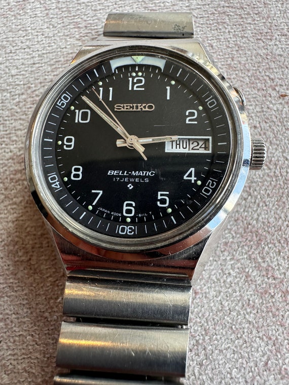 Vintage Seiko bell Matic alarm 36mm 17 jewels ref 400… - Gem