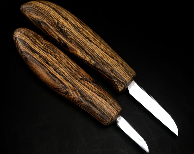 Hand Forged Carving Knife With Bocote Handles - Etsy