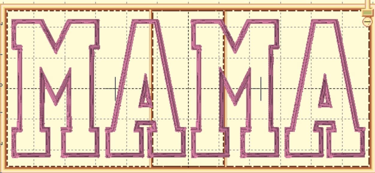 MAMA Applique Embroidery Design: Repositional Hoop (digital File) - Etsy