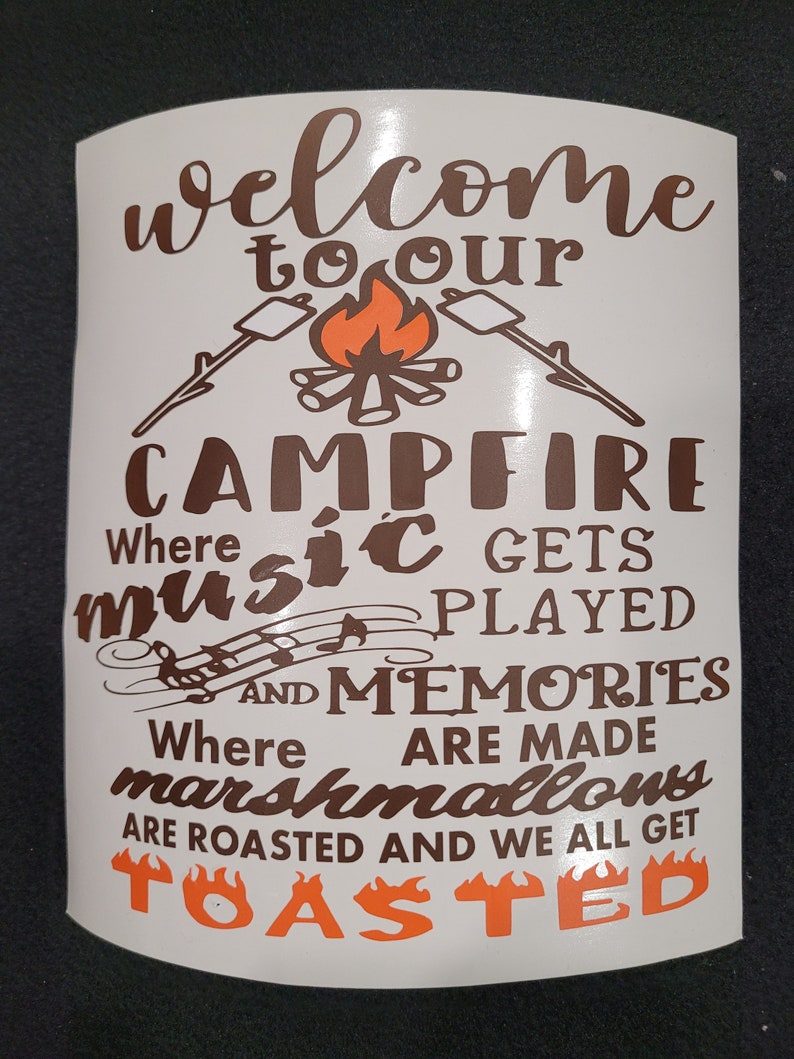 Welcome to Our Campfire Wall Decal, Decal - Etsy