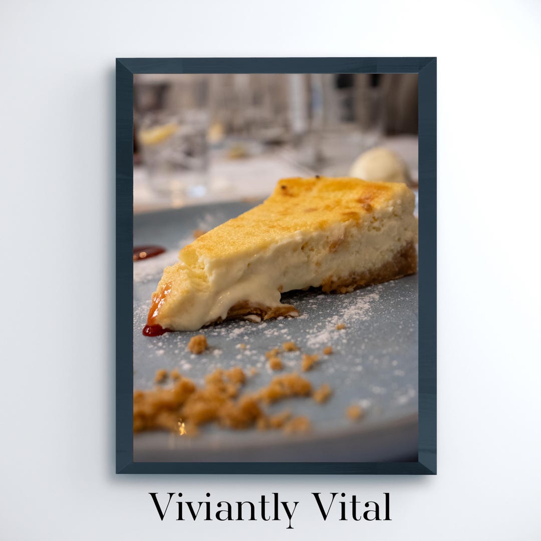 Cheesecake Slice Digital Wall Art Printable Dessert Kitchen Decor ...