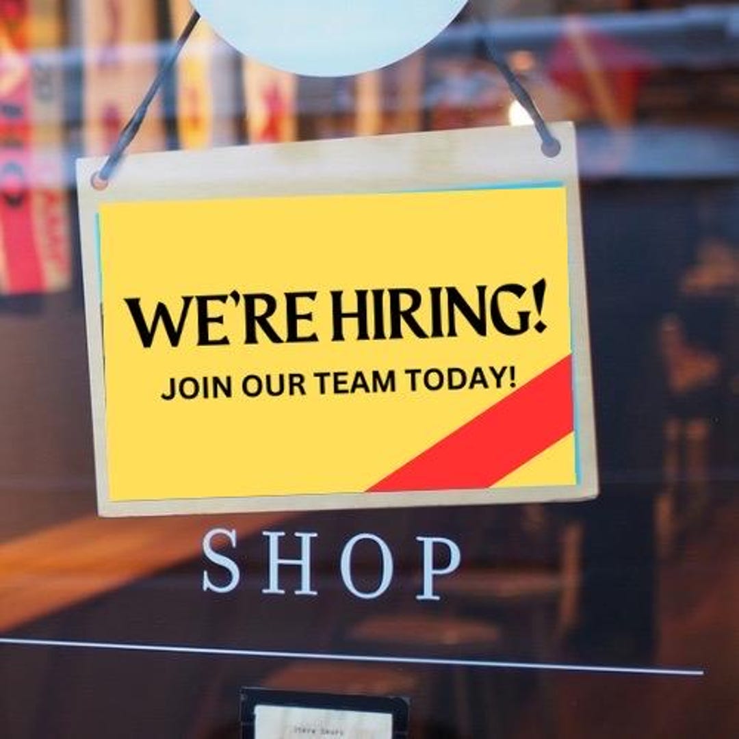 Now Hiring Storefront Banner Bold, Eye-catching Design for Businesses ...