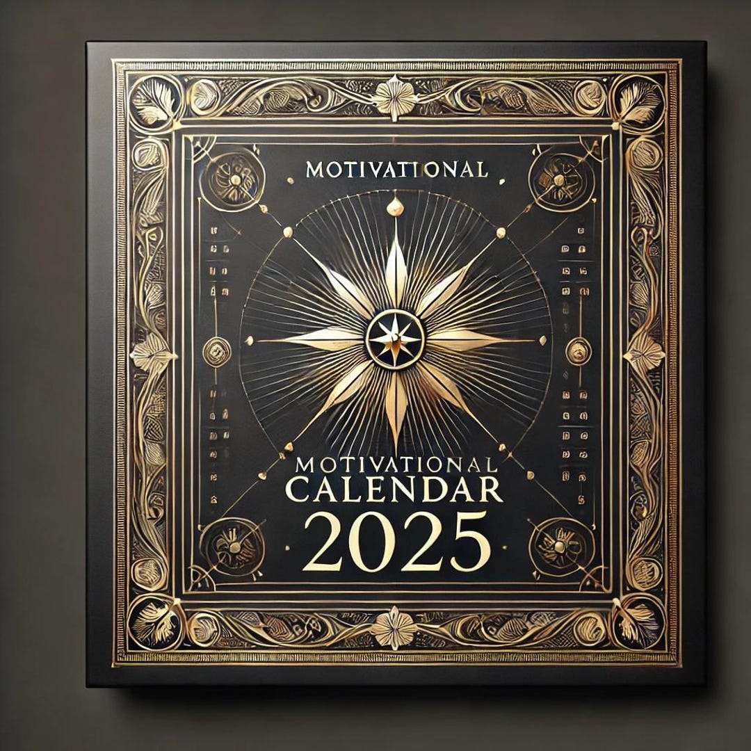 2025 Printable Motivational Calendar Daily Inspiration & Goal Setting ...